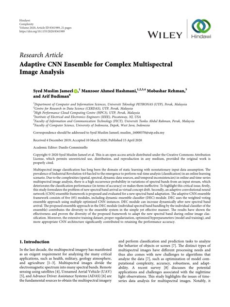 Pdf Adaptive Cnn Ensemble For Complex Multispectral Image Analysis