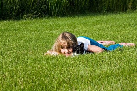 Lazy Days With Pets Stock Image Image Of Kitten Resting