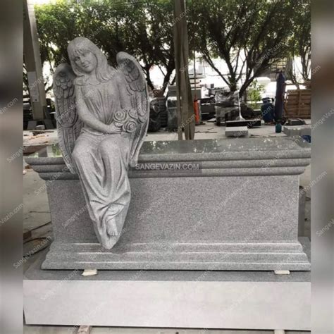 ایده سنگ قبر با طرح فرشته طراحی سنگ قبر سنگ وزین