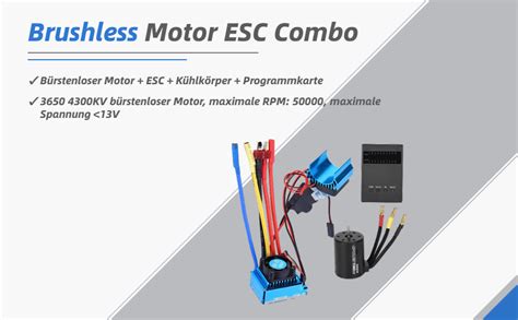 Bürstenloser Motor Esc 60a 3650 Motor 4300kv Brushless Esc Kühlkörper Programmkartenset
