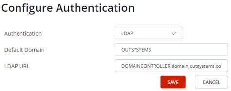 Configure LDAP Authentication OutSystems Documentation