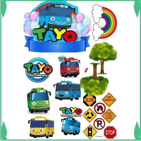 Tayo Character Cake Topper Birthday Cake Topper Fadhilsouvenir Shopee Philippines