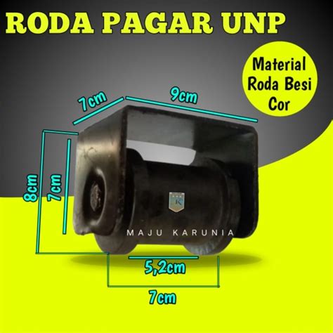 Jual Roda Pagar Besi Unp 7cm Roda Besi Unp Rel 5cm Roda Pintu Besi