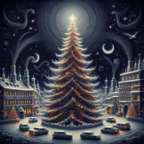 Hdr Ascii Detailed Text Tree An Hdr Image Of A Christmas Tree Co Stock Illustration