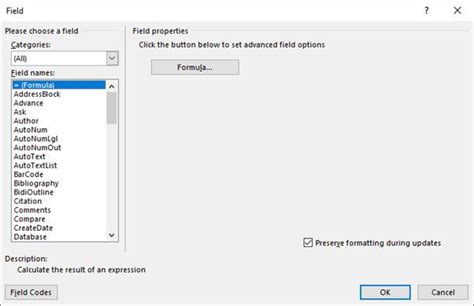 List Of Field Codes Enterprise Times List Of Field Codes Enterprise Times