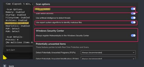 Scan Options Rootkits Bug Glitched Malwarebytes For Windows Support Forum Malwarebytes