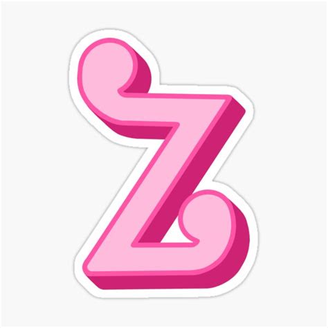 Barbie Initial Z Sticker For Sale By Hannah Cohen Redbubble