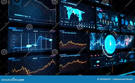 analytical perspective monitor screen displaying digital analytics data visualization and