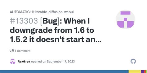 Bug When I Downgrade From 16 To 152 It Doesnt Start And I Cant Open The Lora Interface
