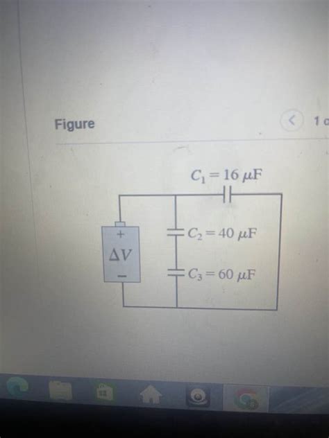 Solved In Figure 1 Δv 10 V What Is The Charge On Each