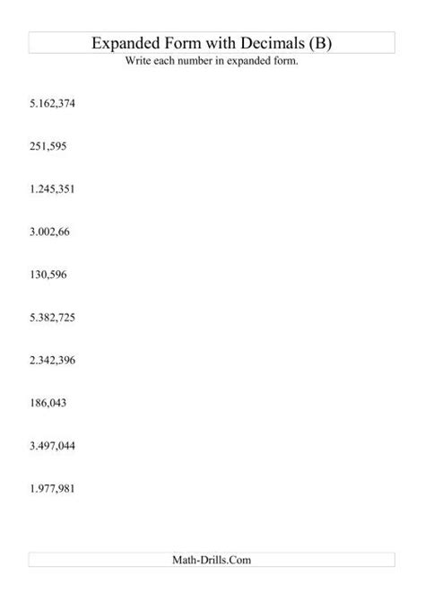 Writing Standard Numbers In Expanded Form 4 Digits Before Decimal 3
