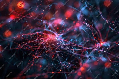 Abstract Neural Networks Evolving In A Virtual Wor Generative Ai Premium Ai Generated Image