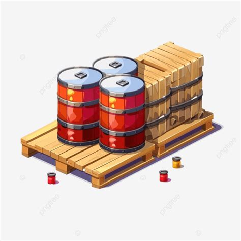 나무 팔레트 격리 개체에 아이소메트릭 개요 오일 배럴 가연성 초록 깡통 Png 일러스트 및 이미지 에 대한 무료 다운로드 Pngtree