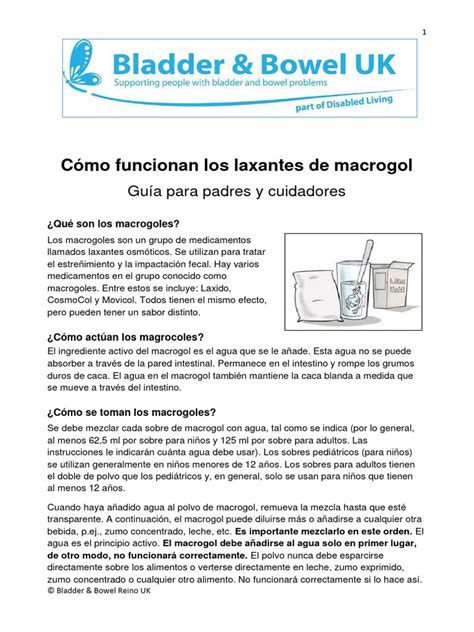 Understanding Macrogol Laxatives New Spanish Pdf Heces Estreñimiento