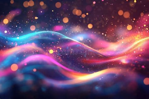 Wavy Abstract Animation With Colorful Particles Flowing Smoothly Creating A Mesmerizing And