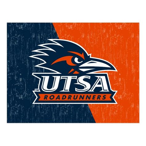 Utsa Logo Color Block Distressed Postcard