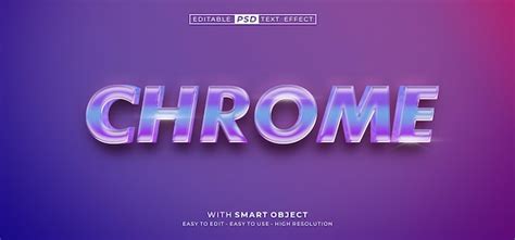 premium psd 3d text chrome style effect editable text