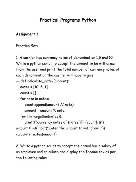 Practical Programs Python Pdf
