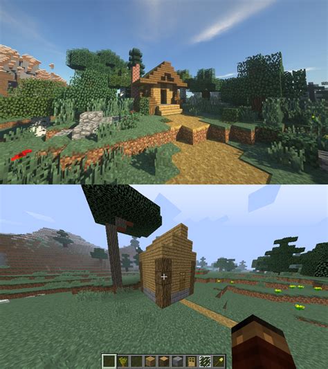 How Your Guys Builds Look With Vs Without Shaders R Minecraft