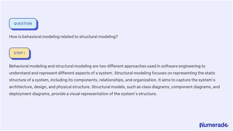 Solvedhow Is Behavioral Modeling Related To Structural Modeling