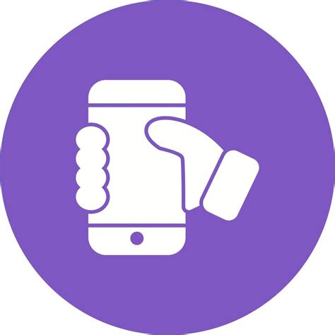 Holding Smartphone Circle Background Icon 8979839 Vector Art At Vecteezy