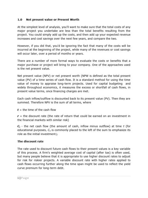 Engineering Economic Analysis 2 Pdf Net Present Value Investing