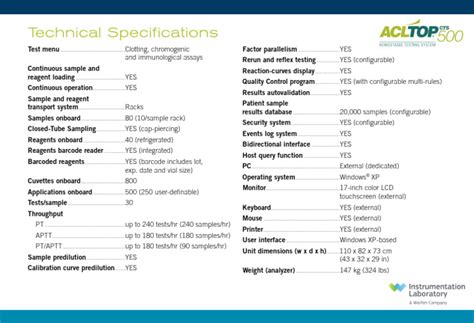 acl top 500 specifications sheet download free pdf computer science