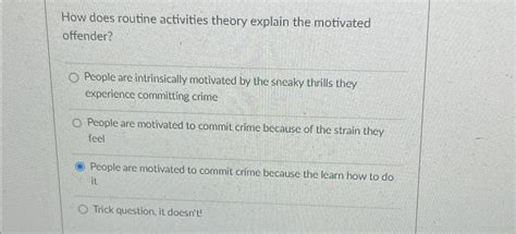 How Does Routine Activities Theory Explain The