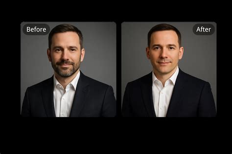 Удалите бороду с фото онлайн — бесплатный Ai фильтр без бороды от Bylo Ai