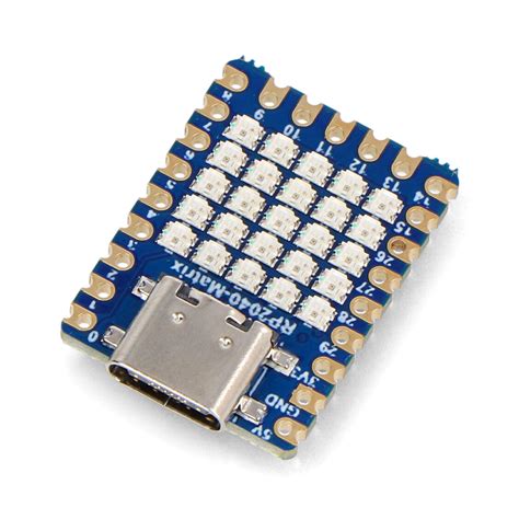 Rp2040 Matrix Rp2040 Microcontroller Board With 5x5 Led Matrix