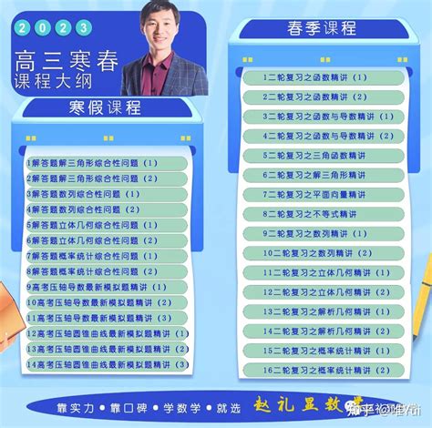 胡源 赵礼显高三全年复习课表 知乎