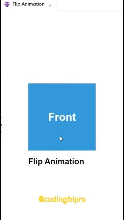 Flip Animation Effects Tutorial Html And Css Html Css Code Animation Codingbipro Youtube