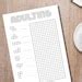 Adulting Tracker PRINTABLE Journal Page Monthly Tracker Fun Habit Tracker Adult Task