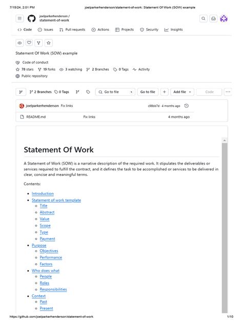 Joelparkerhenderson Statement Of Work Statement Of Work Sow