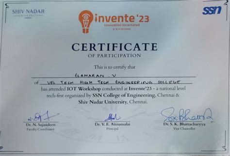 Elamaran V On Linkedin Iotworkshop Iot Learning Ssn