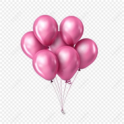 그림자가 있는 분홍색 현실적인 풍선현재휴일빨간색 Png 일러스트 무료 다운로드 Lovepik