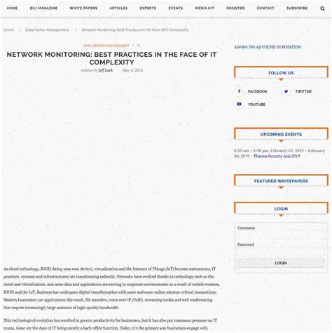 Network Monitoring Best Practices In The Face Of It Complexity