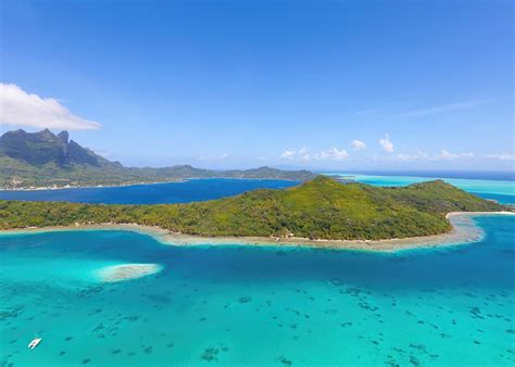 Bora Lagoon French Polynesia Aerial View Bora Bora Lagoon Tahiti