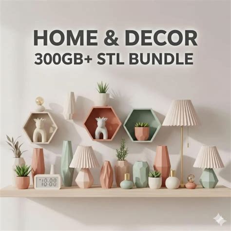Home And Decor 300gb Stl Bundle 3d Printer Files Home Decor 3d Files