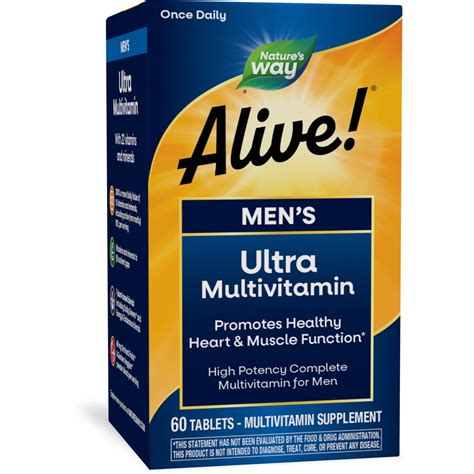 Natures Way Alive Mens Ultra Potency Multivitamin High Potency B