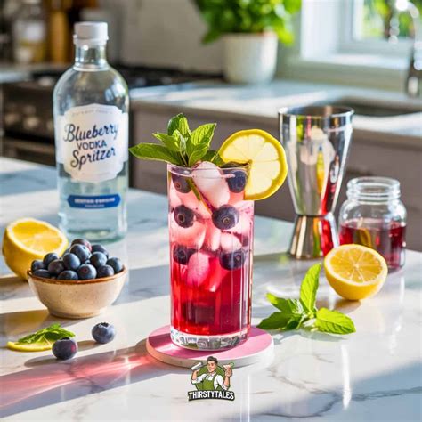 Blueberry Vodka Spritzer Cocktail Recipe Thirsty Tales