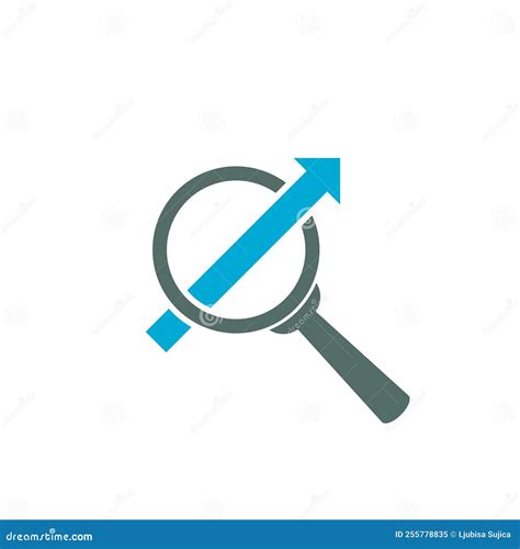 Magnifying Glass And Data Analysis Icon Isolated On White Background