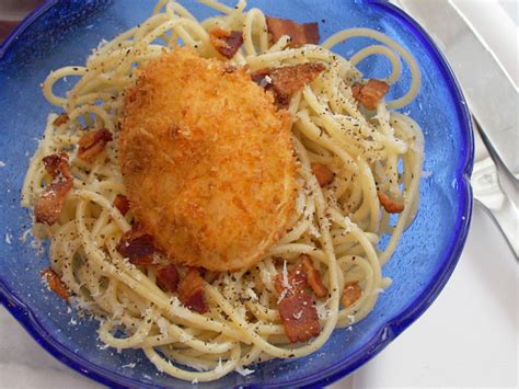 Recipe Spaghetti Carbonara With Deep Fried Poached Eggs Npr