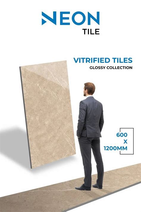 Polished Glazed Glossy Ceramic Vitrified Tiles Size 2x4 Feet 600x1200