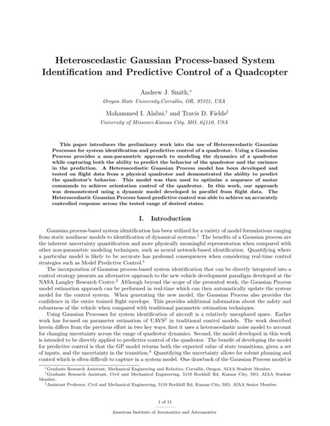 Pdf Heteroscedastic Gaussian Process Based System Identification And Predictive Control Of A