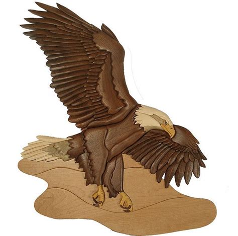 Intarsia Wood Eagle Pattern Woodworking Designs