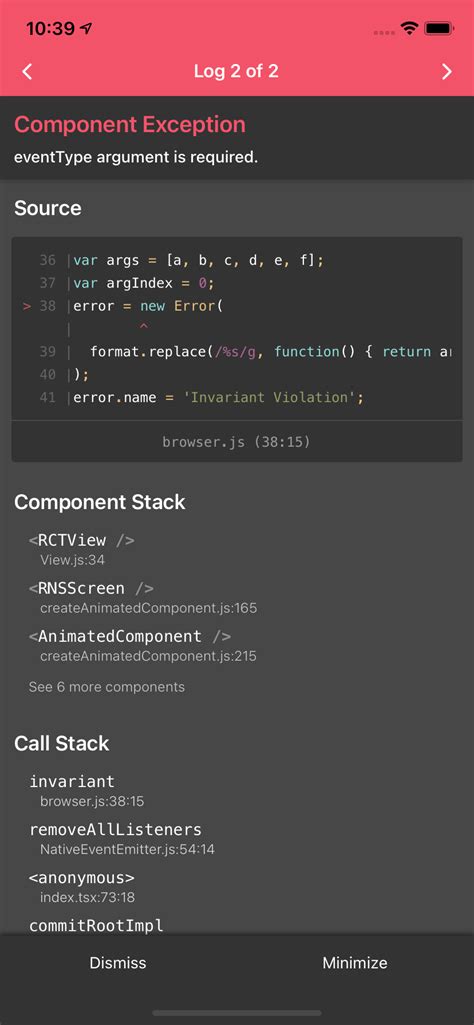 Invariant Violation EventType Argument Is Required Issue React Navigation React