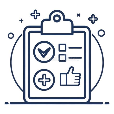 Checklist Icon Line Art Clipboard Design Isolated On White Background Vector Illustration