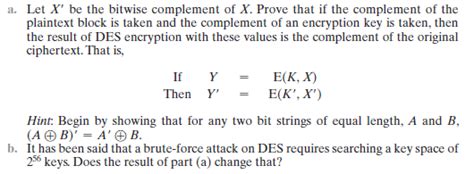 A Let X Be The Bitwise Complement Of X Prove That