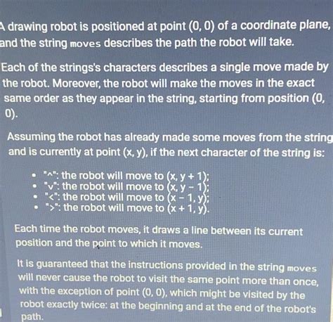 Solved Drawing Robot Is Positioned At Point Of A Chegg